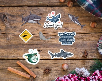 Jaws Shark Vinyl Sticker Die Cut Stickers Waterproof Vinyl - Etsy