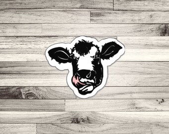 Pretty Cow Sticker / Cute Calf Sticker / Vinyl Sticker / - Etsy