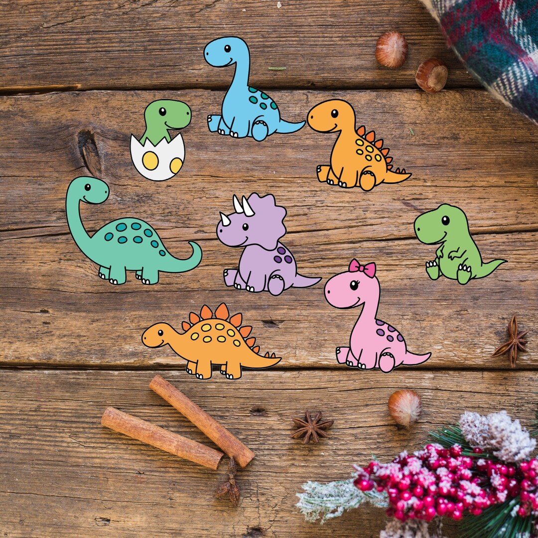 Mini Dino Sticker Pack Waterproof - Etsy