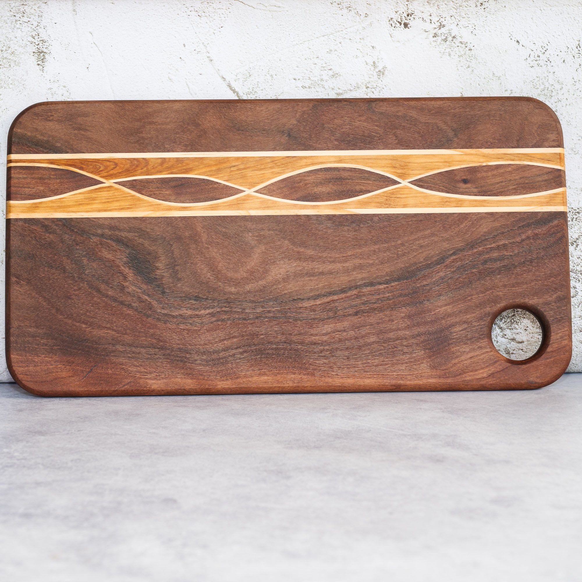 Unusual Brushbox Timber With Double Braided Inlay of Cypress and Pine ...