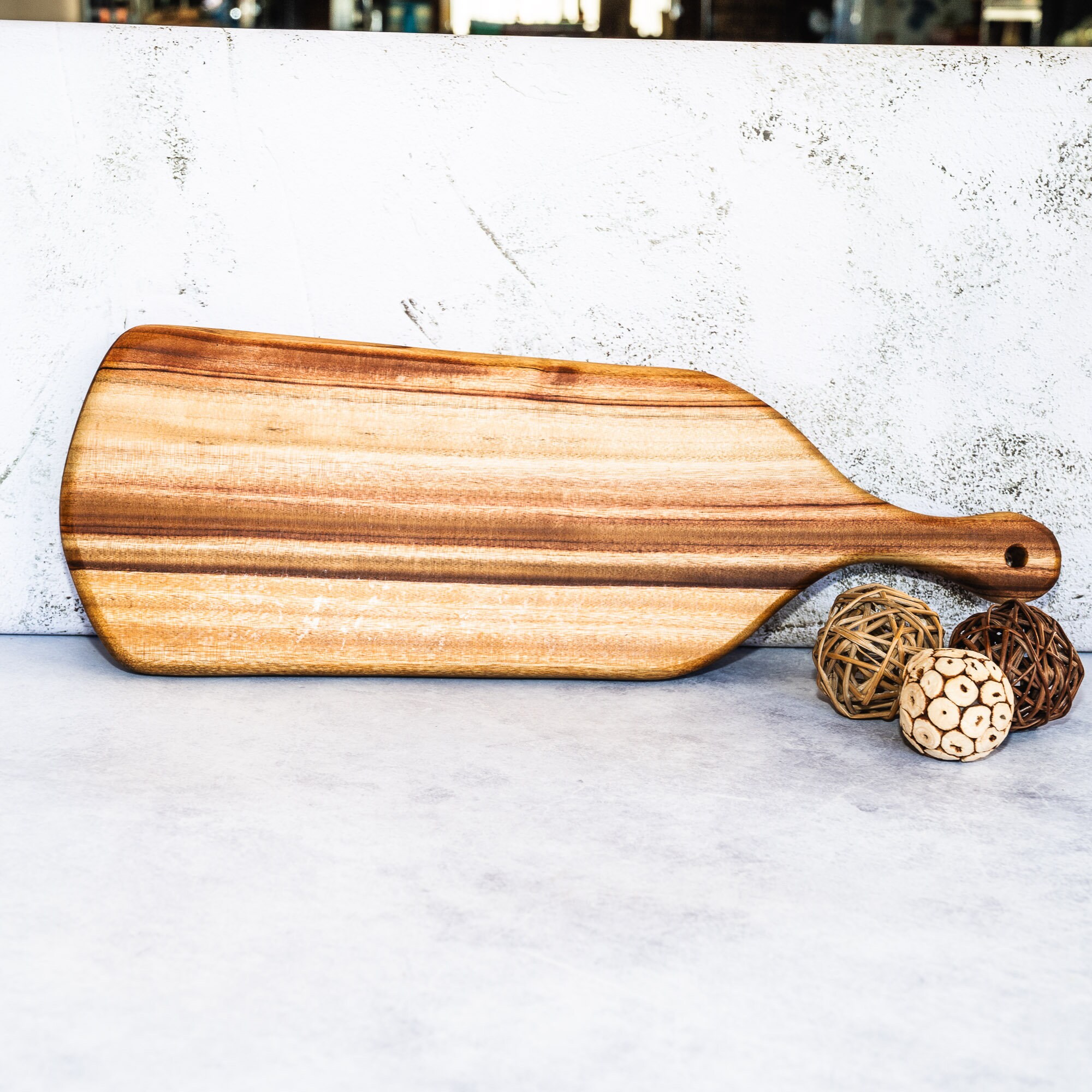 Serving Paddle in Camphor Laurel Timber. Measures 47 X 15 X 2 Cms ...