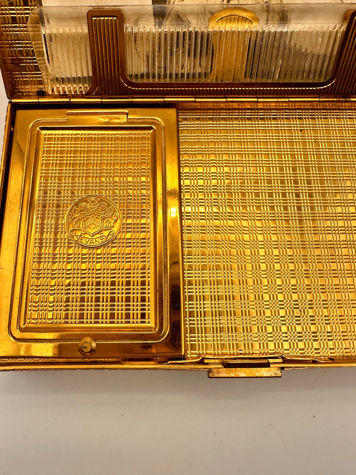 Vintage Gold Evans Carryall Compact,vintage 1940s Gold Evans Minaudiere ...