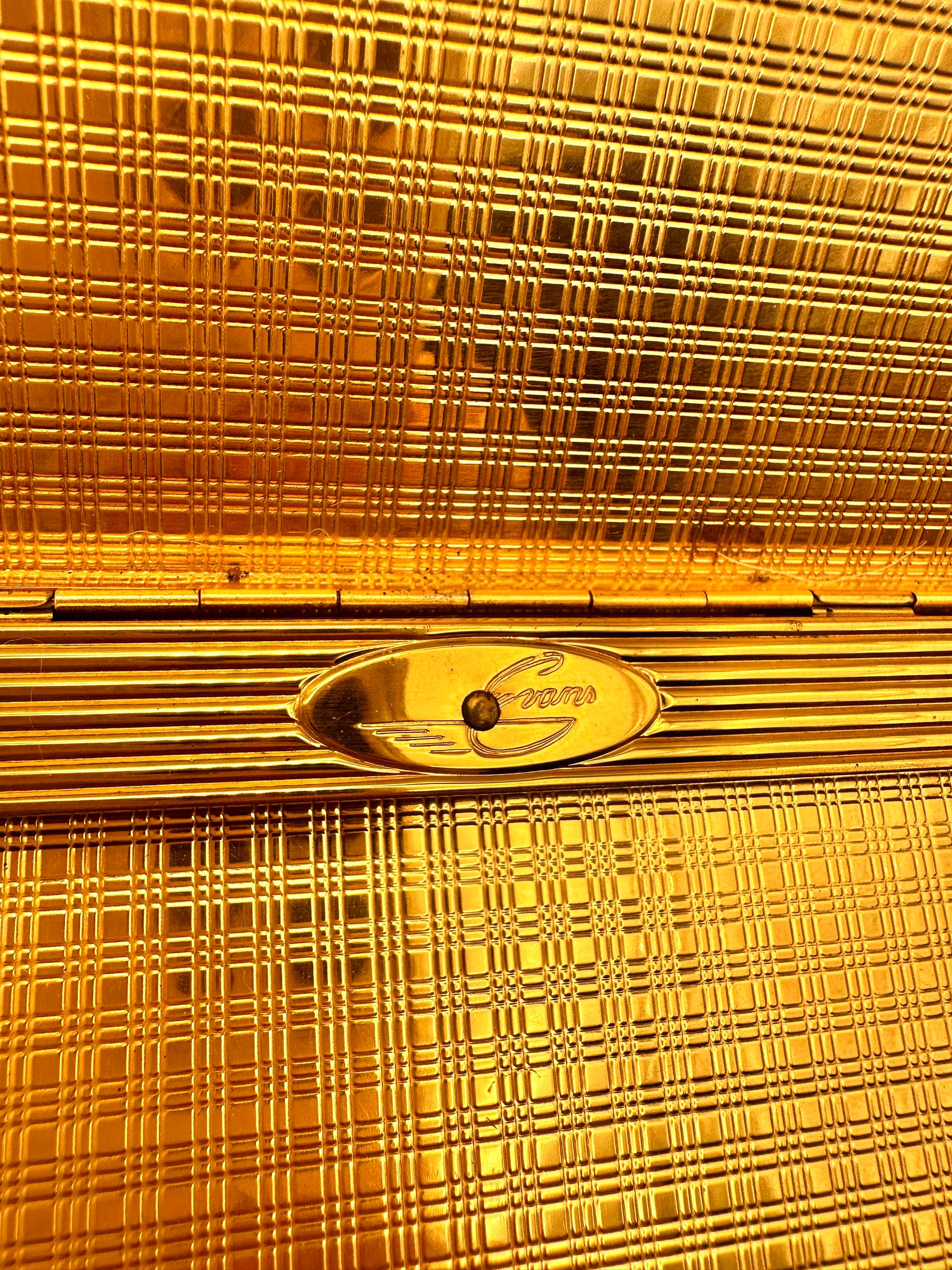 Vintage Gold Evans Carryall Compact,vintage 1940s Gold Evans Minaudiere ...