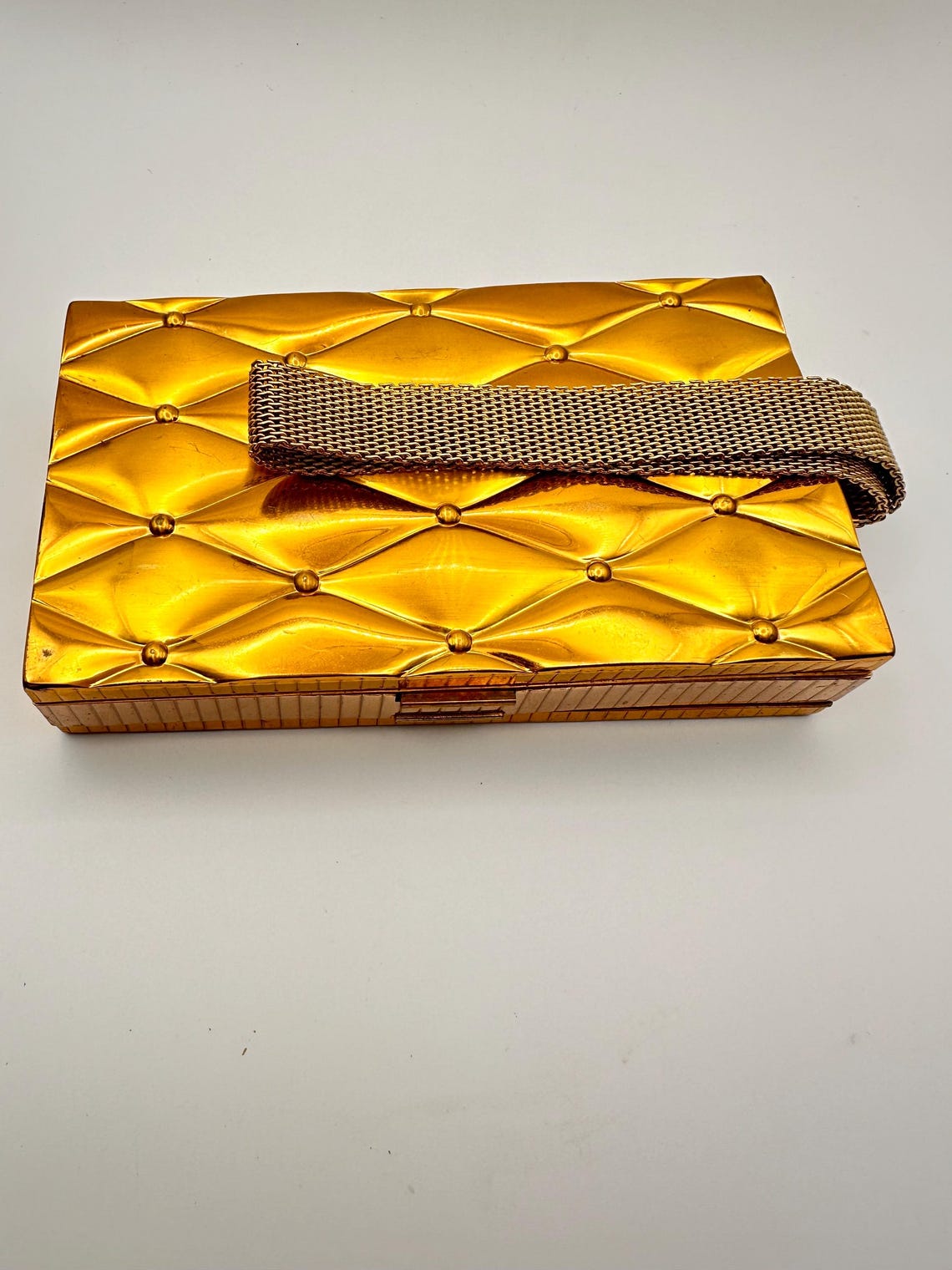 Vintage Gold Evans Carryall Compact,vintage 1940s Gold Evans Minaudiere ...