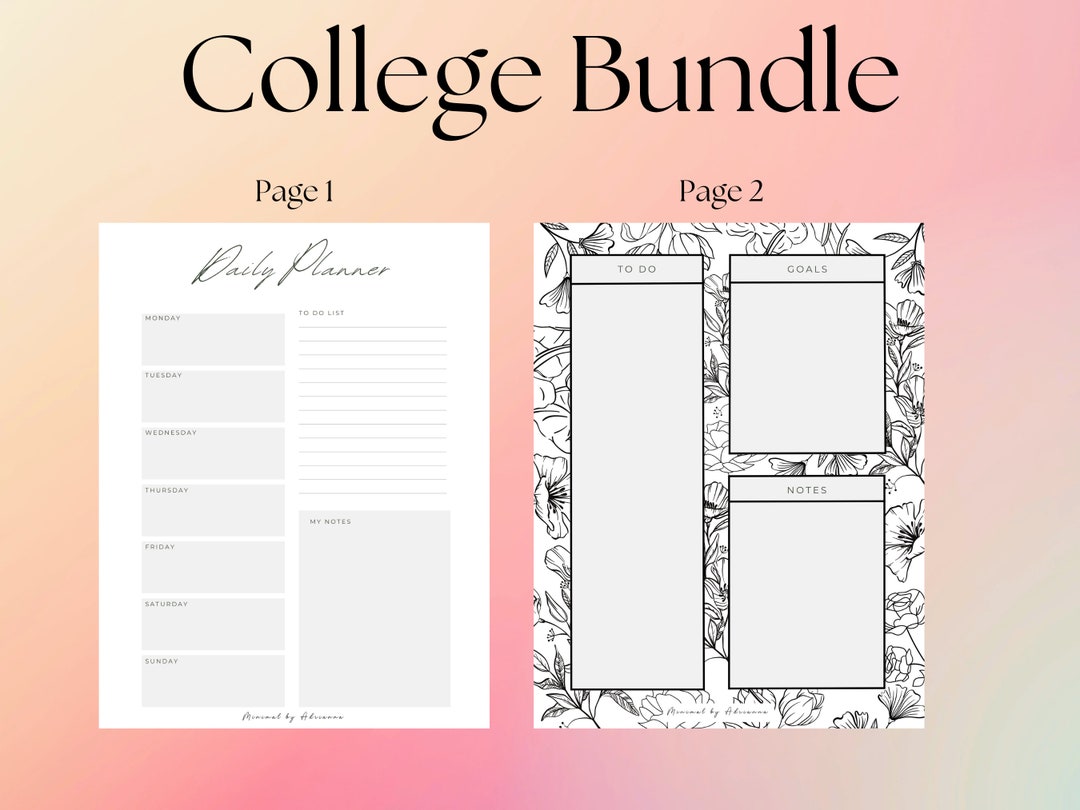College Pages Bundle - Etsy