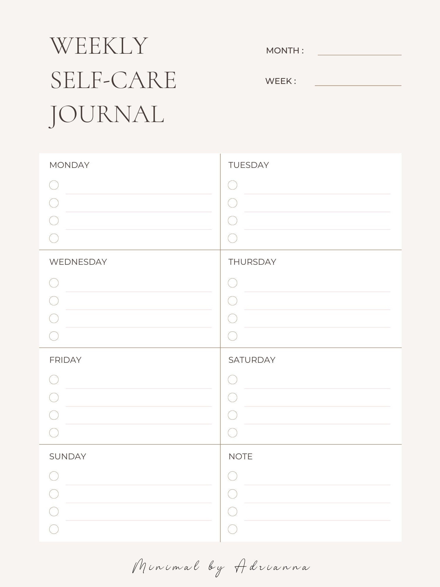 Self-care Pages Bundle - Etsy