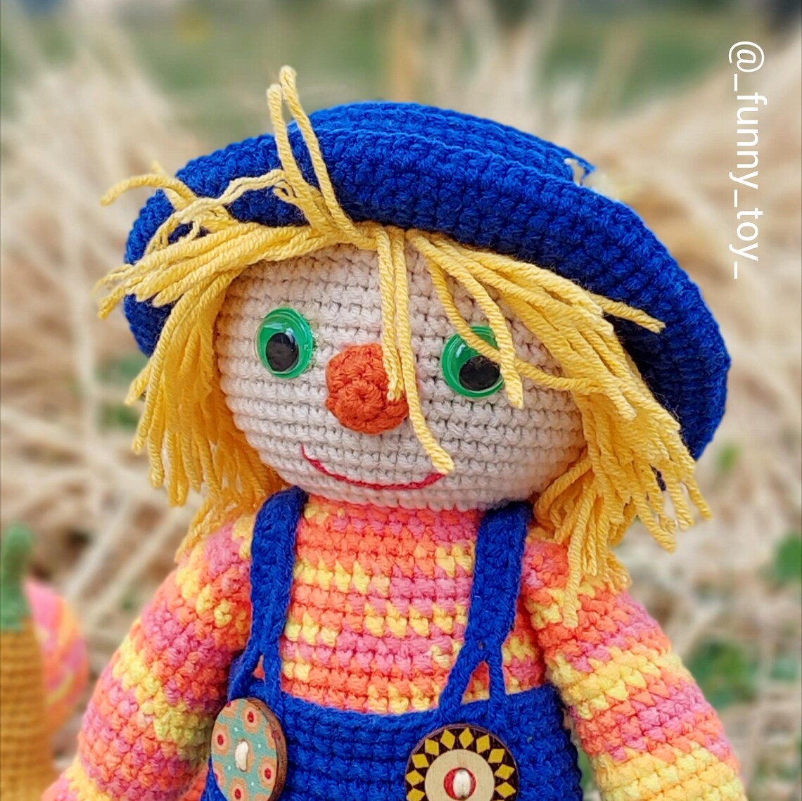 Scarecrow, Crochet Pattern PDF, Halloween Toy, Halloween Decor ...