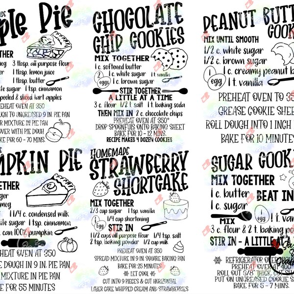 Recipe Svg - Etsy