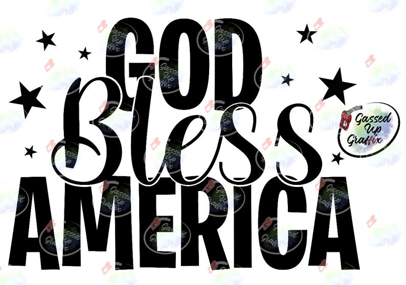 God Bless America Svg And Png Etsy