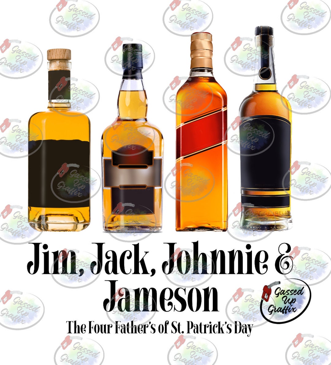 Jim Jack Johnnie & Jameson Liquor Bottle PNG - Etsy