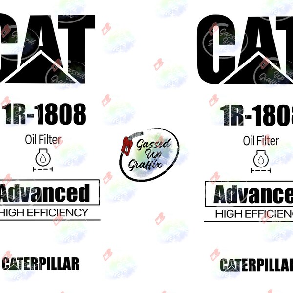 Svg Cat Oil Filter Logo - Etsy