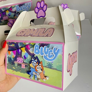 Bluey Gable Boxes, Treats Box, Party Favors, Bluey Party Theme, Snack ...