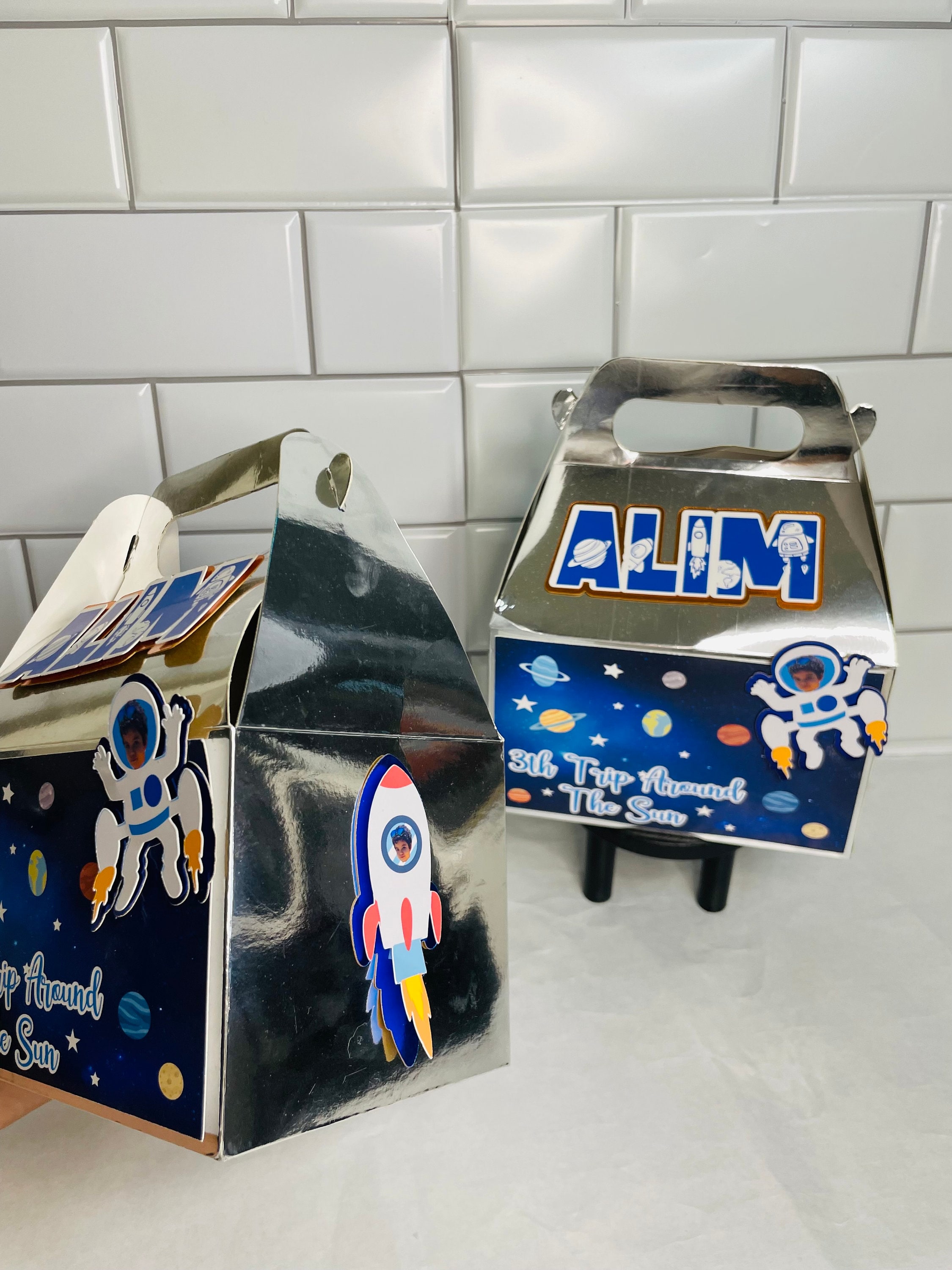 Outer Space Gable Boxes, Plant Treats Box, Party Favors, Outer Space ...