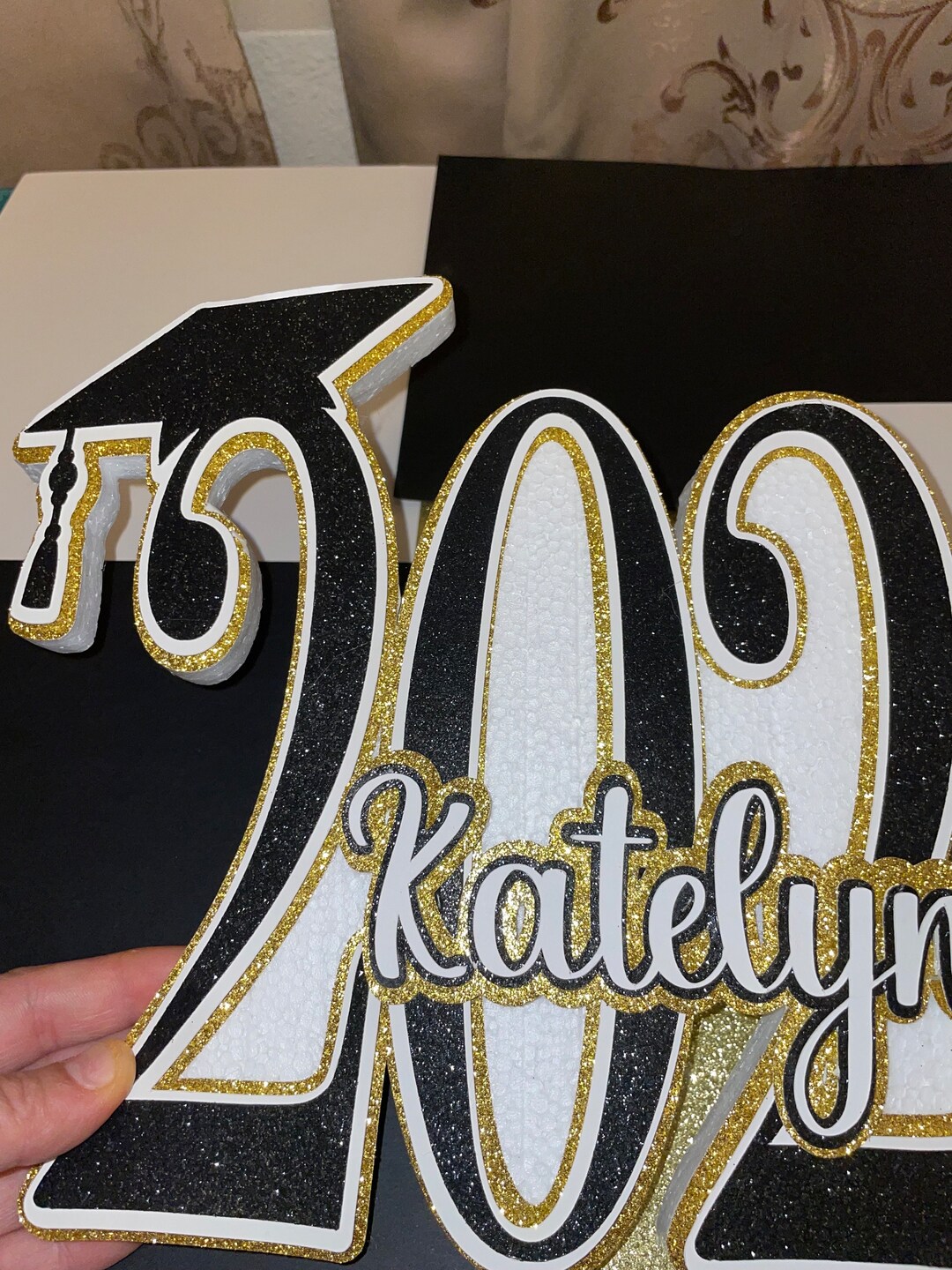2024 Graduation Styrofoam Props , Glitter Cardstock, 2024 Sign Ballon ...