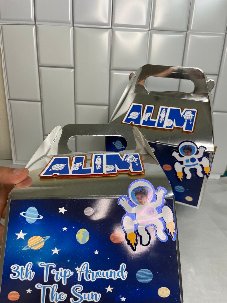 Outer Space Gable Boxes, Plant Treats Box, Party Favors, Outer Space ...