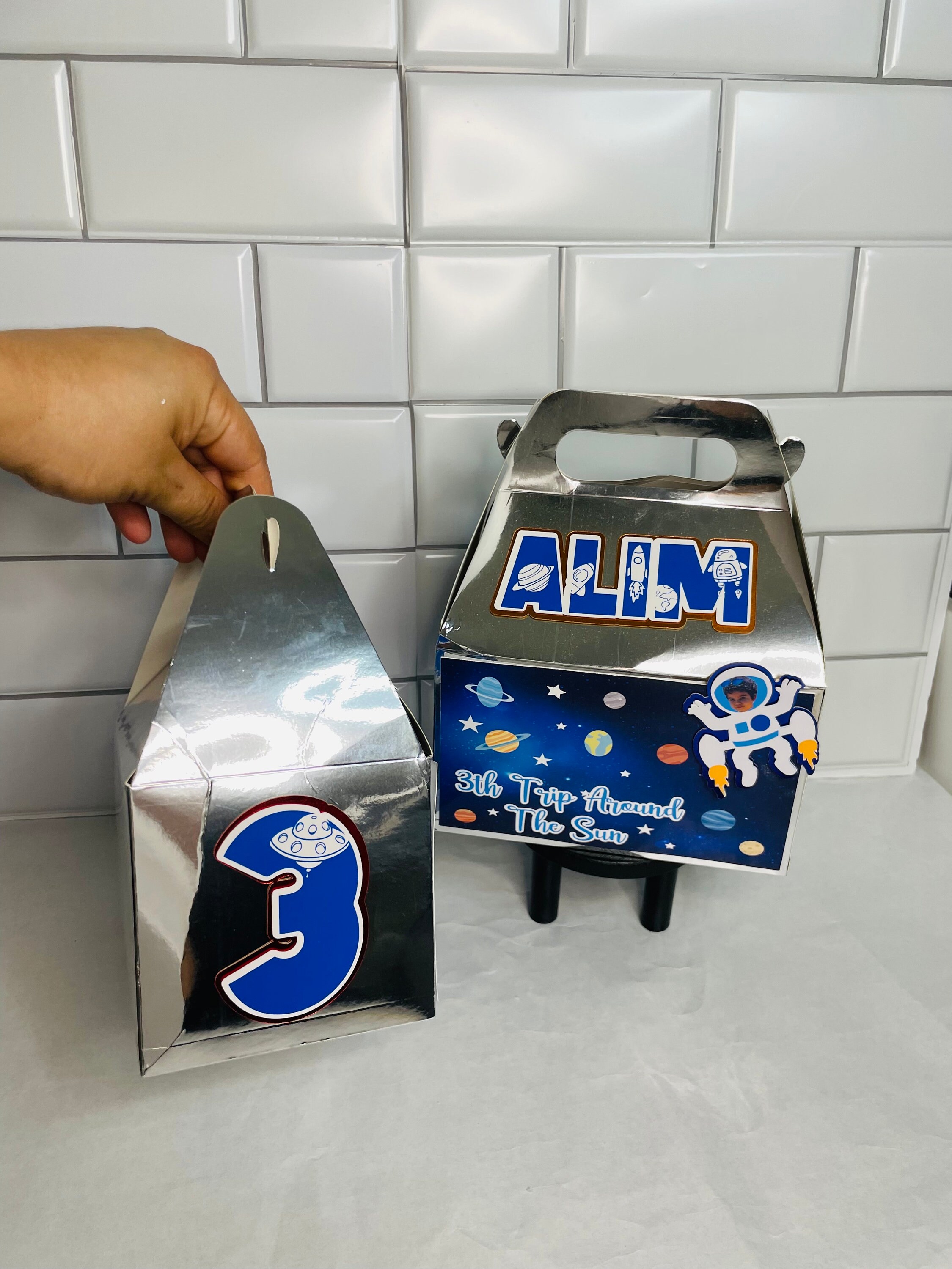 Outer Space Gable Boxes, Plant Treats Box, Party Favors, Outer Space ...