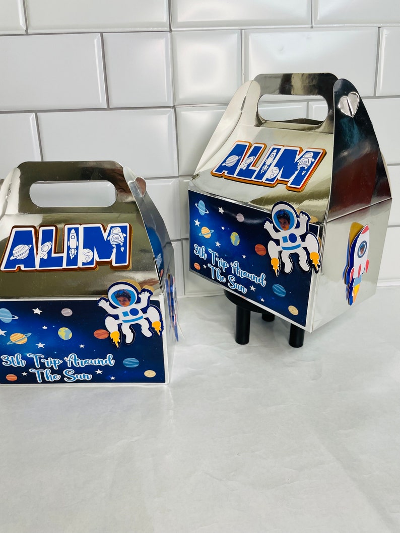 Outer Space Gable Boxes, Plant Treats Box, Party Favors, Outer Space ...