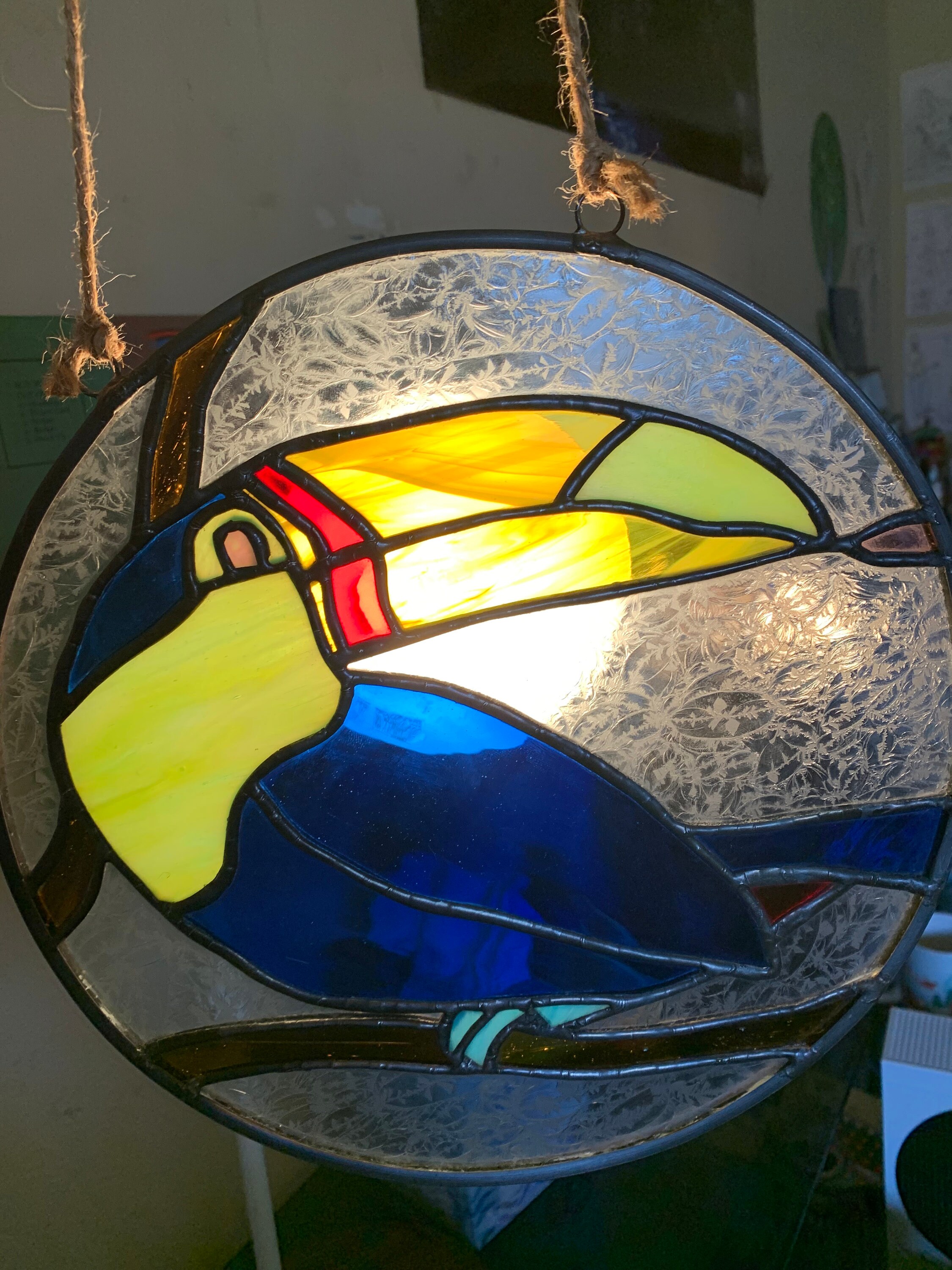 Stained Glass Tucan Sun Catcher - Etsy