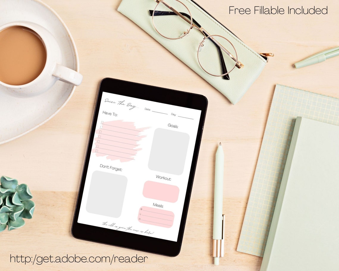 ROSE One Page Daily Printable Task Sheet Digital Daily Task - Etsy