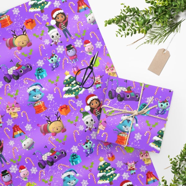 Purple Christmas Wrapping Paper - Etsy