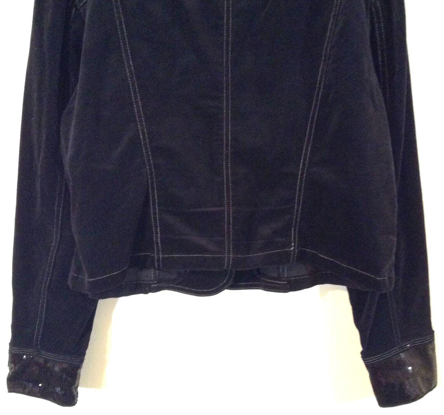 Vintage Y2K Fubu Black Faux Suede Jacket Women Plus Size 2X Cropped ...