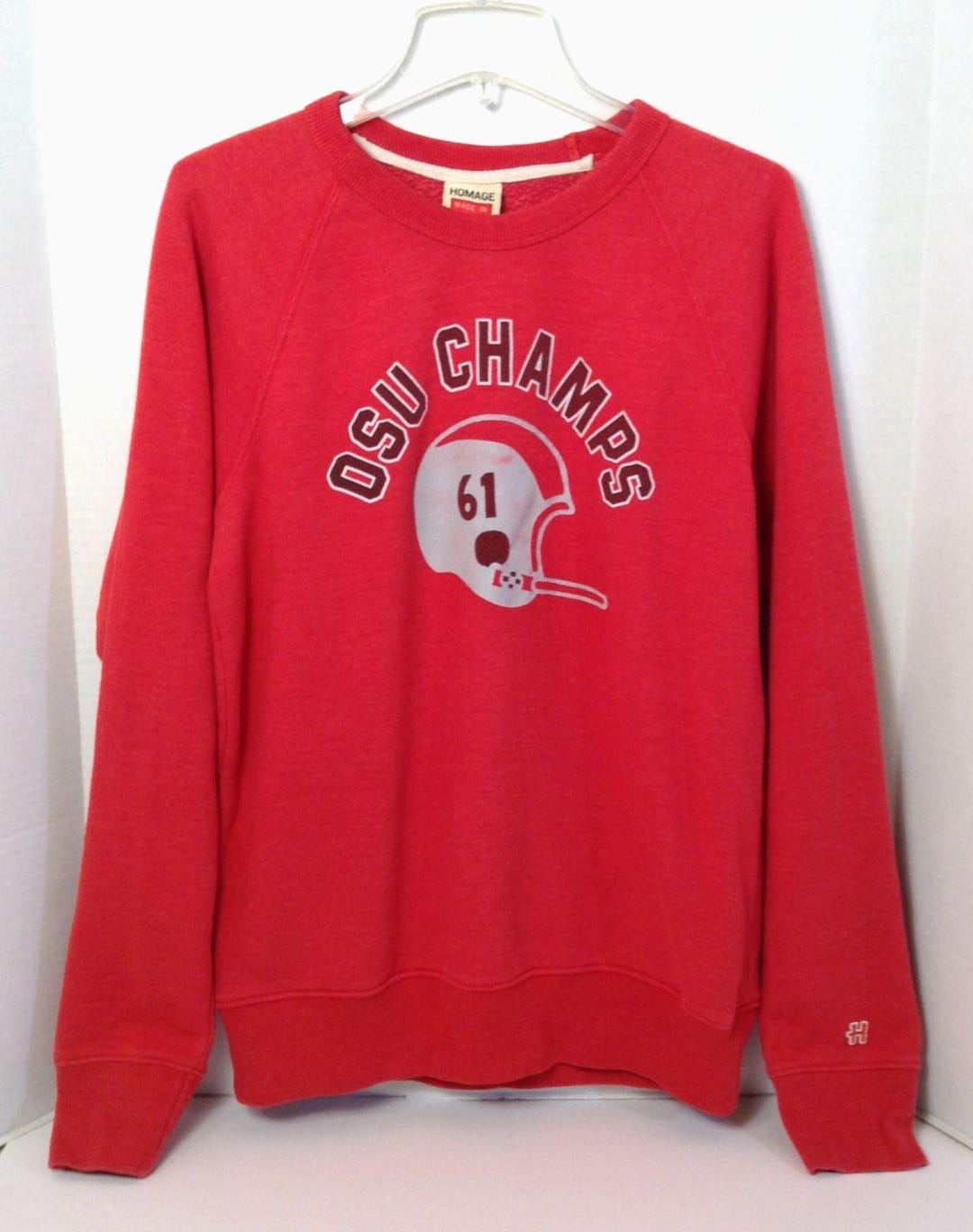 Vtg Ohio State Buckeyes Crewneck Sweatshirt Mn M Red Retro OSU Football ...