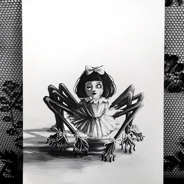 Dark Fantasy Horror Female Monster, 8.5x11, Digital Art Prints - Etsy
