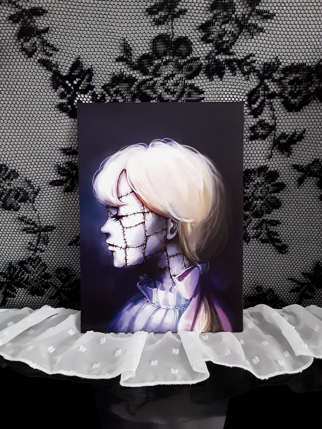 Patchwork Girl, Creepy Cute, Horror Monster Girl, 5x7, Digital ...