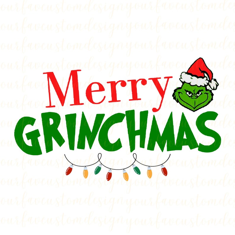 Merry Grinchmas Png, Digital File, Merry Merry Christmas Png, Christmas ...