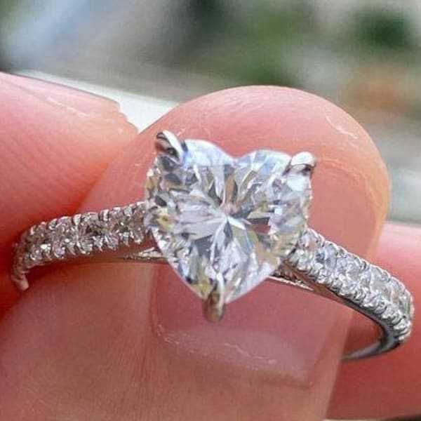 Heart Shaped Cz Ring - Etsy
