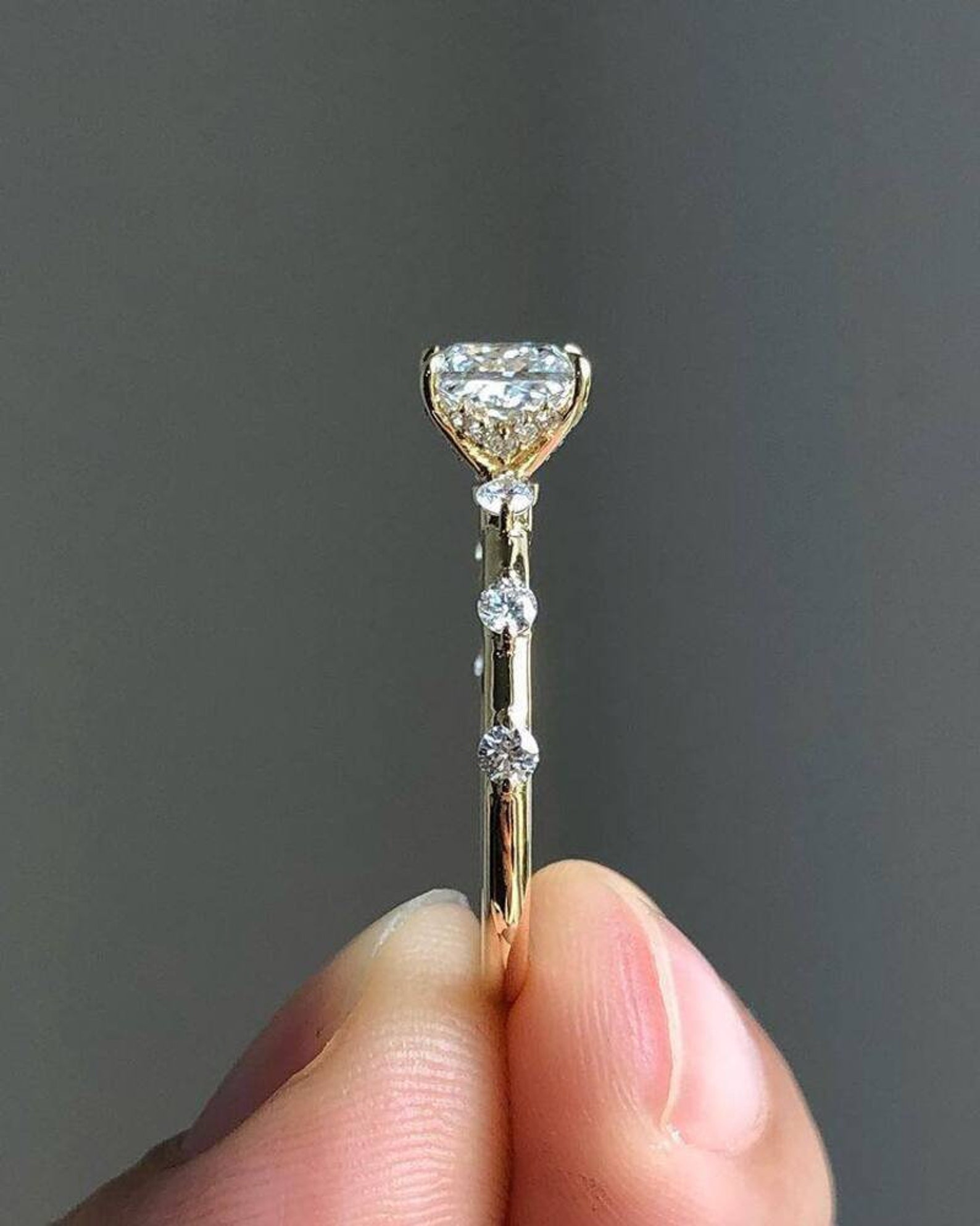 Princess Cut CZ Engagement Ring 14K White Gold Ring 2 Carat - Etsy