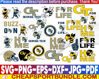 Georgia Tech Logo Svg - Etsy