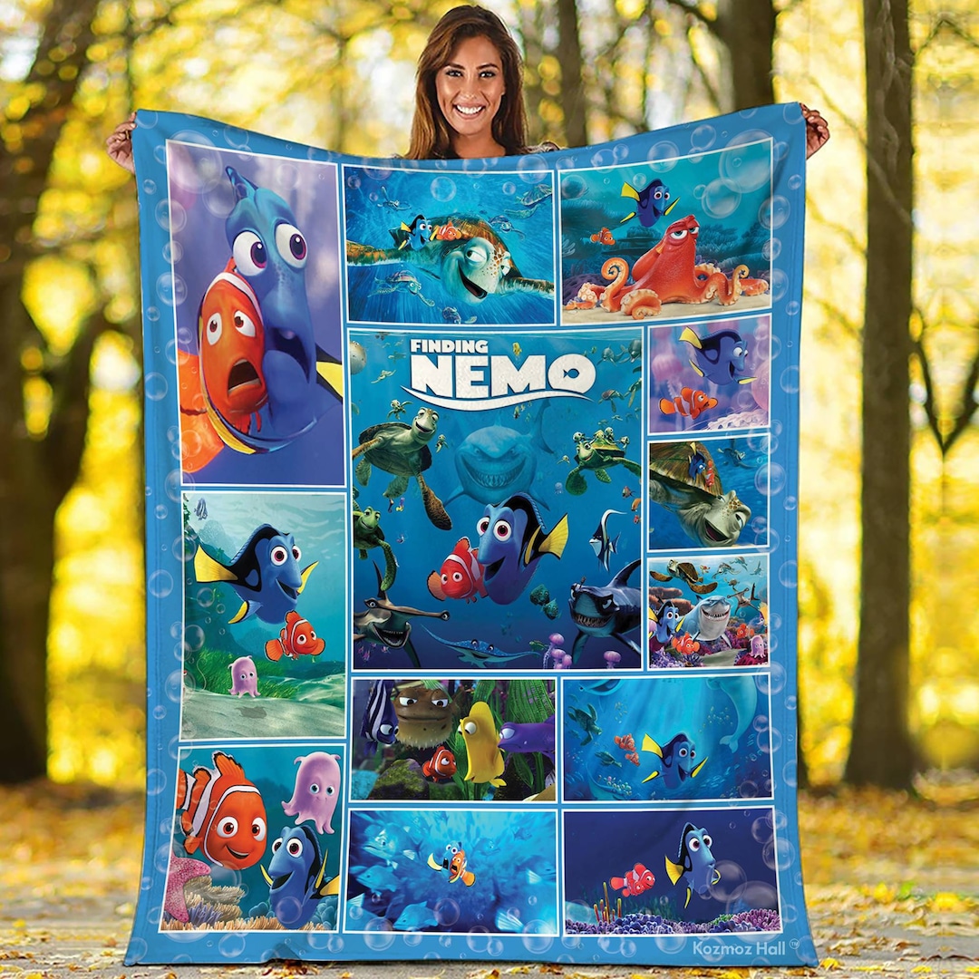 Finding Nemo Blanket Finding Nemo Fleece Blanket Nemo Dory - Etsy