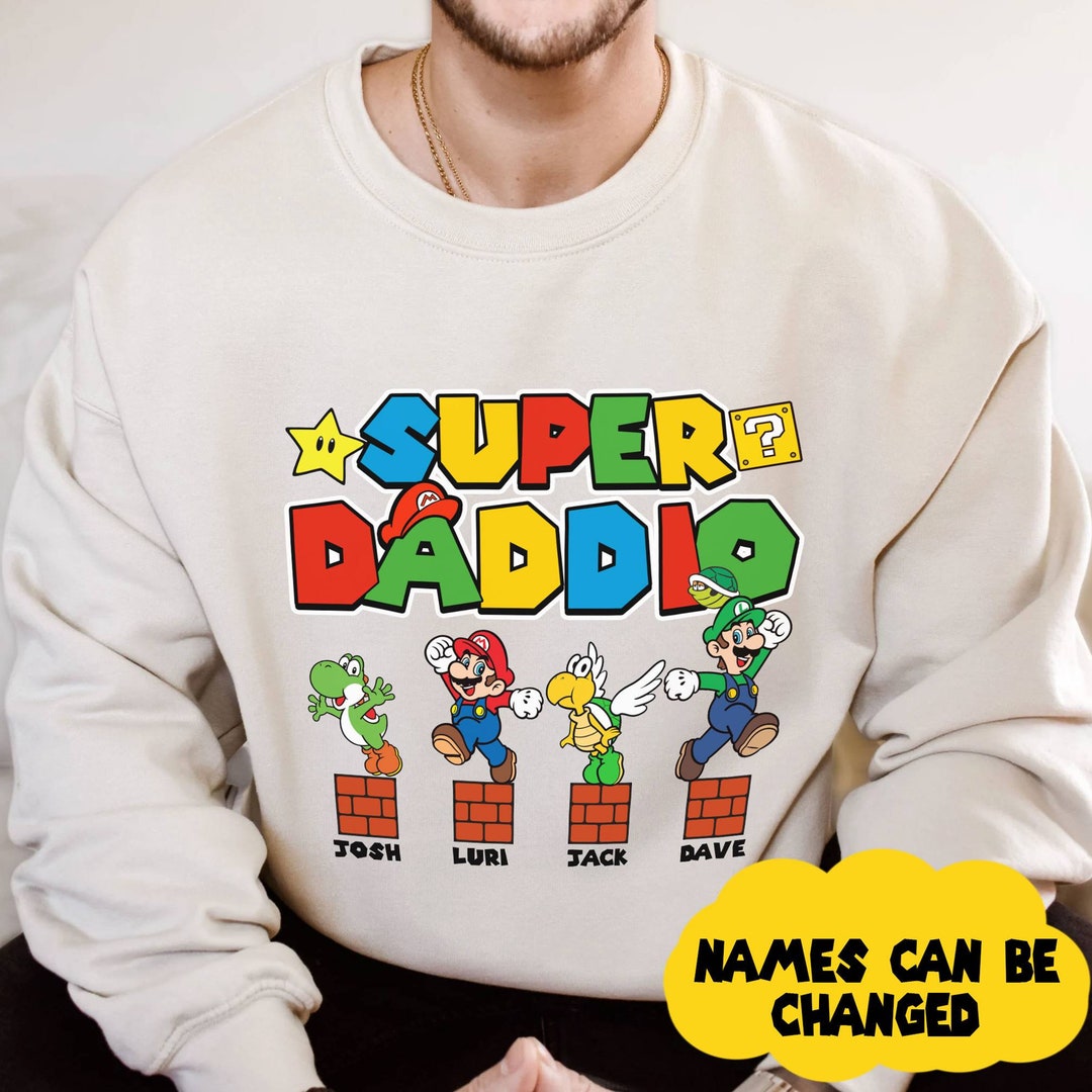 Super Daddio T-shirt Mario Fathers Day Shirt Gamer Daddy - Etsy