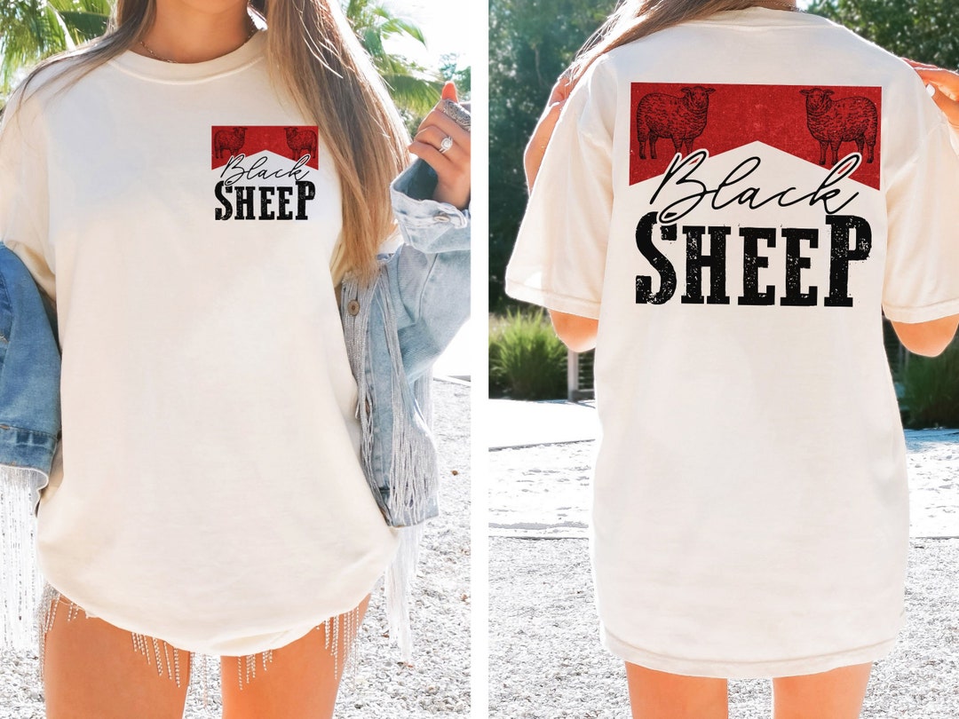 Comfort Colors Oversized T-shirt, Black Sheep Shirt, Vintage Country ...