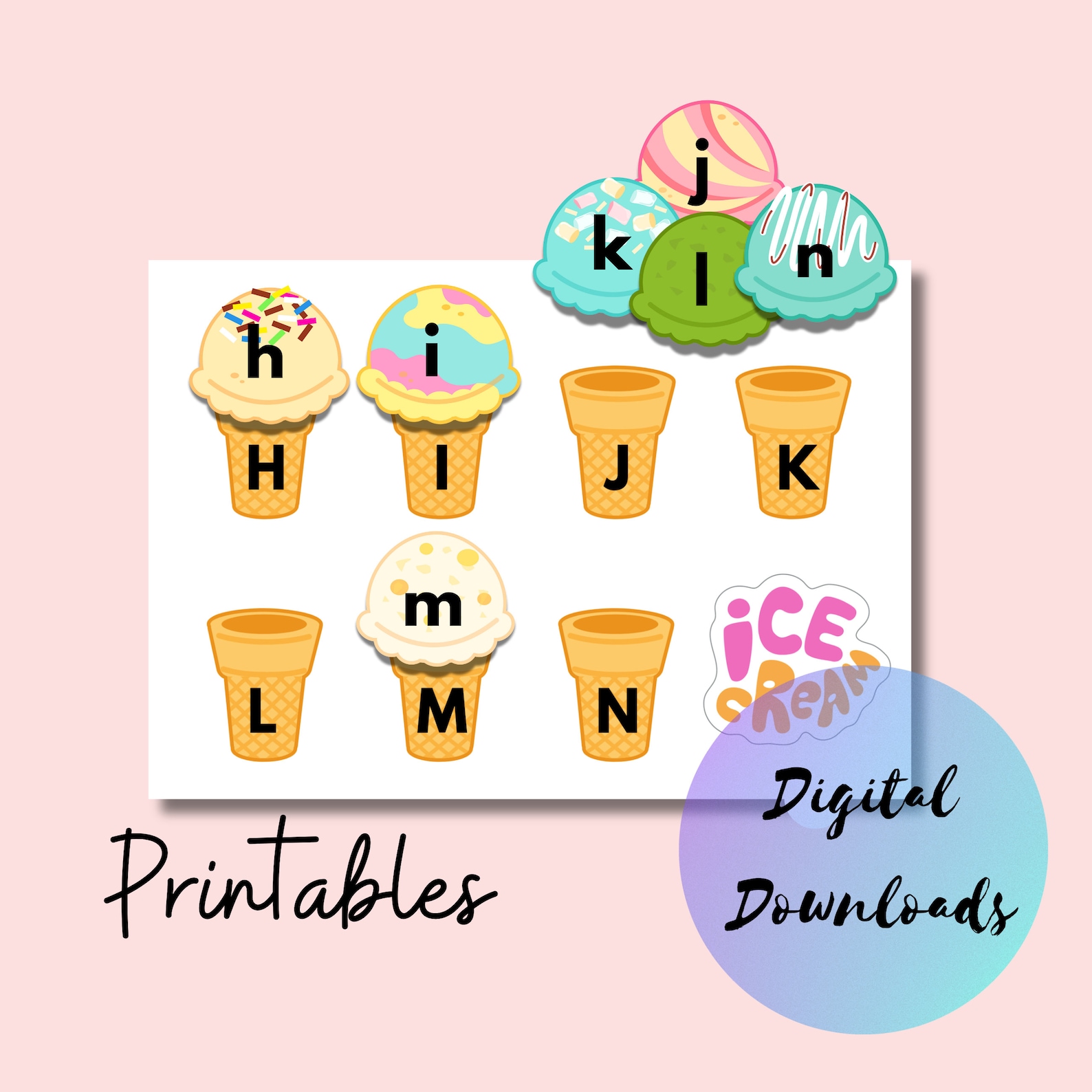 Letter Matching, Alphabet Worksheet, Upper and Lower Case Letters ...