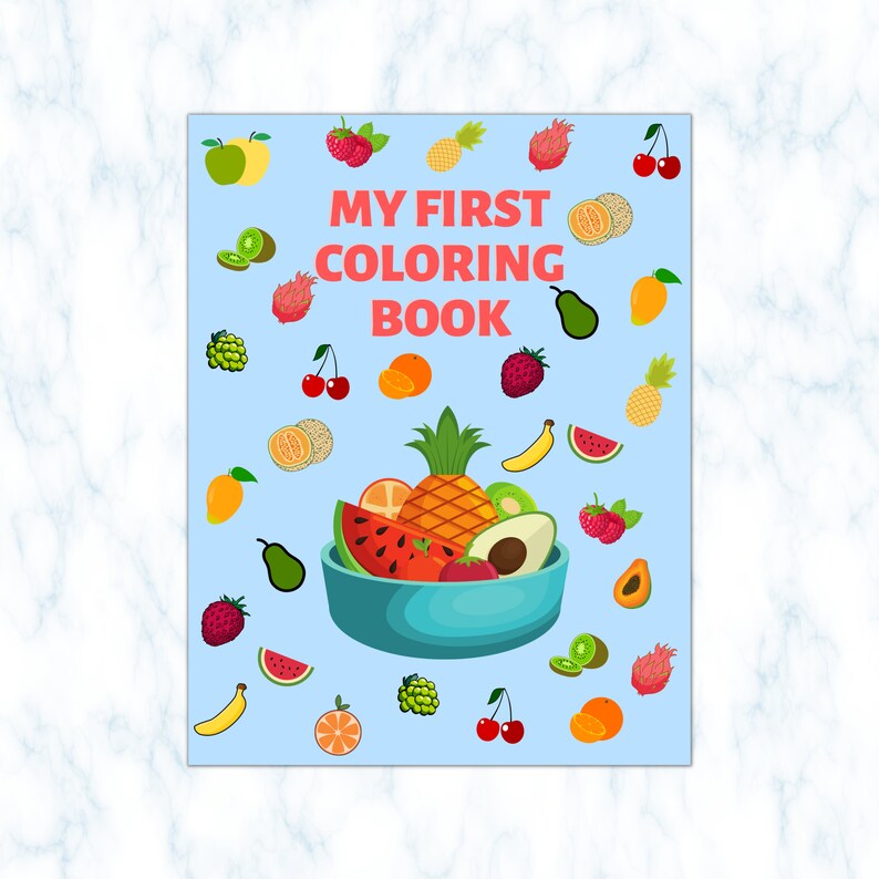 Fruit Coloring Pages Fruit Coloring Book for Kids Instant Download and ...