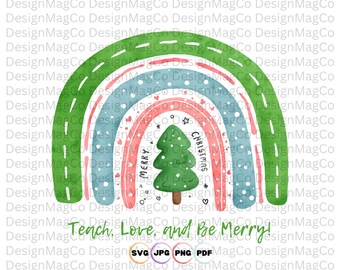 Teach and Be Merry Png - Etsy
