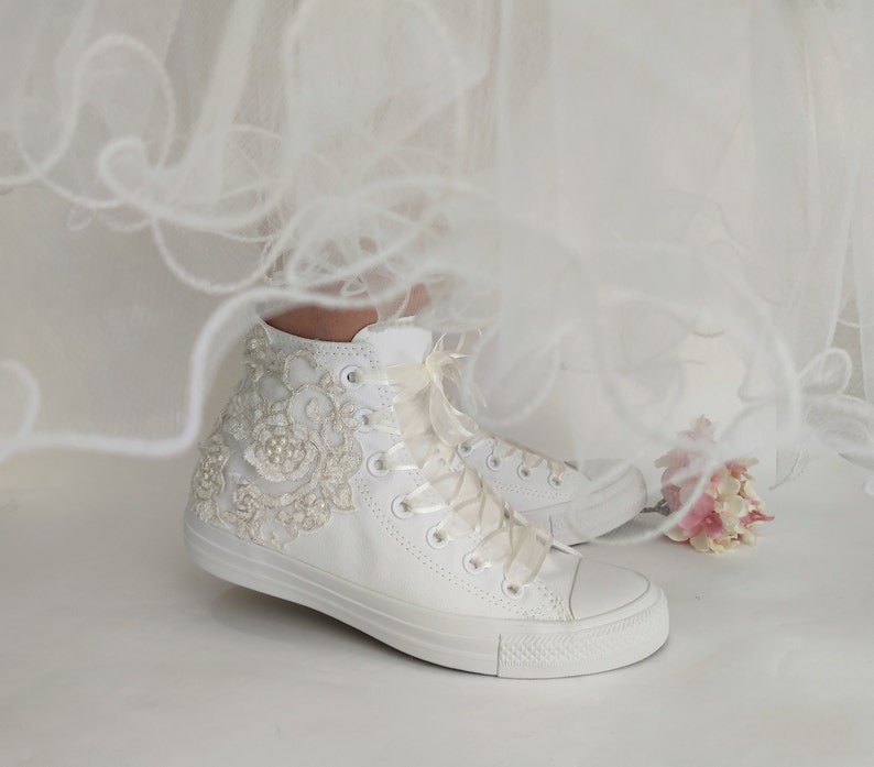Ivory Wedding Converse High Top Custom Converse Shoes Lace - Etsy
