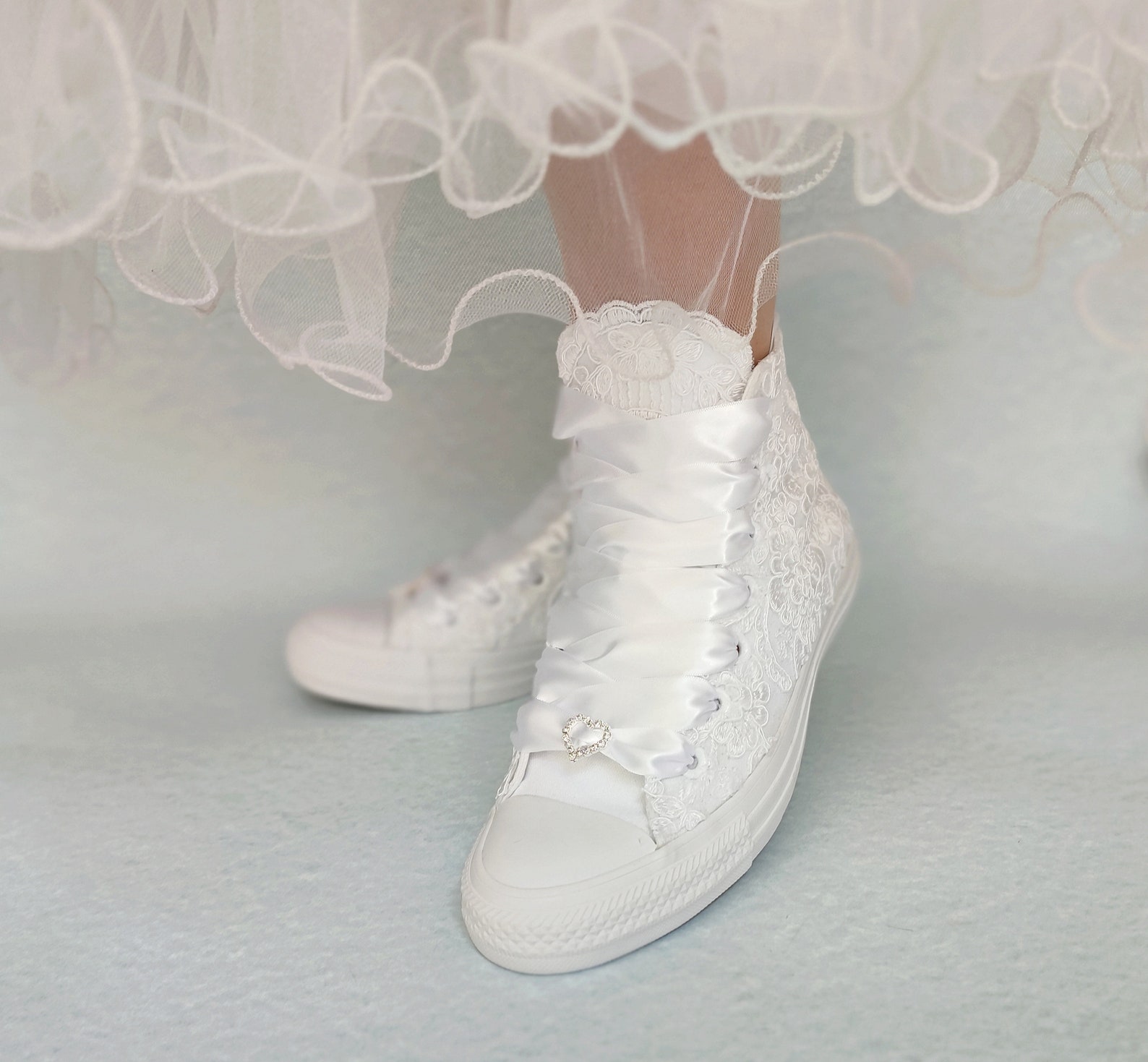 Bride Converse, Lace Converse for Bride, Custom Wedding Shoes for ...