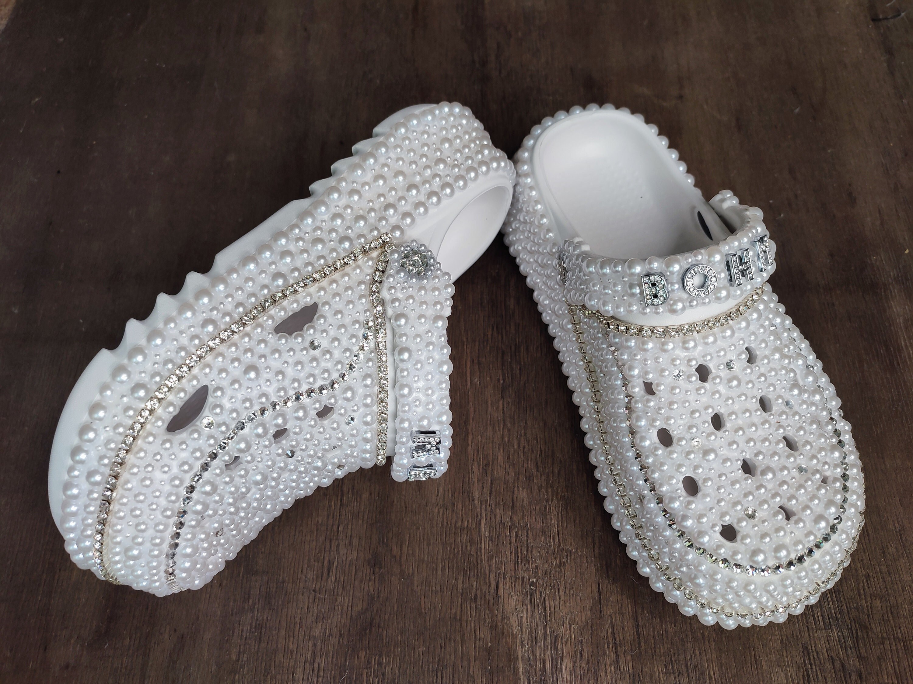 Personalized Bridal Slippers Luxury Personalized Wedding Clogs.handmade ...