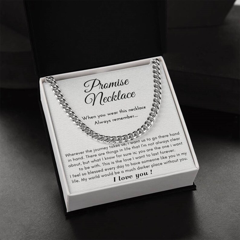 Boyfriend Birthday Gift, Boyfriend Promise Necklace, Boyfriend Promise ...
