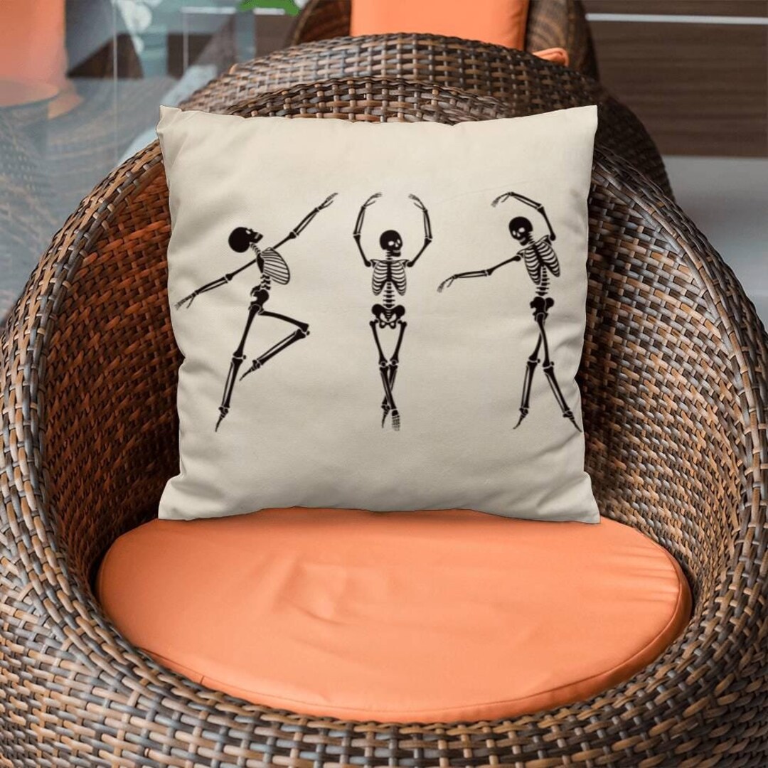 Skeleton Pillow, Skeleton Pillow Cover, Halloween Pillow, Halloween ...