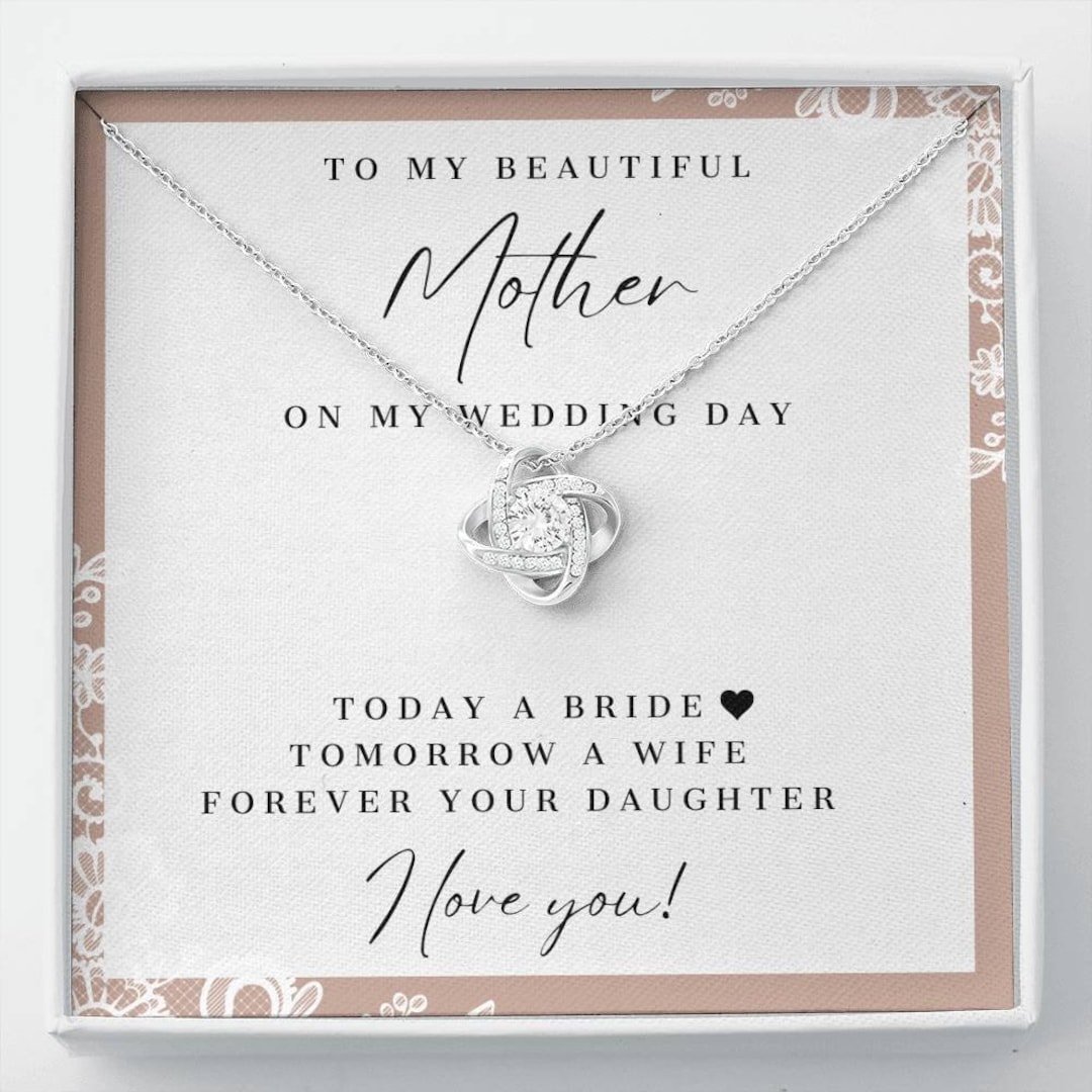 To My Mom Gift, Mom Wedding Gift, Mother of the Bride Necklace From ...