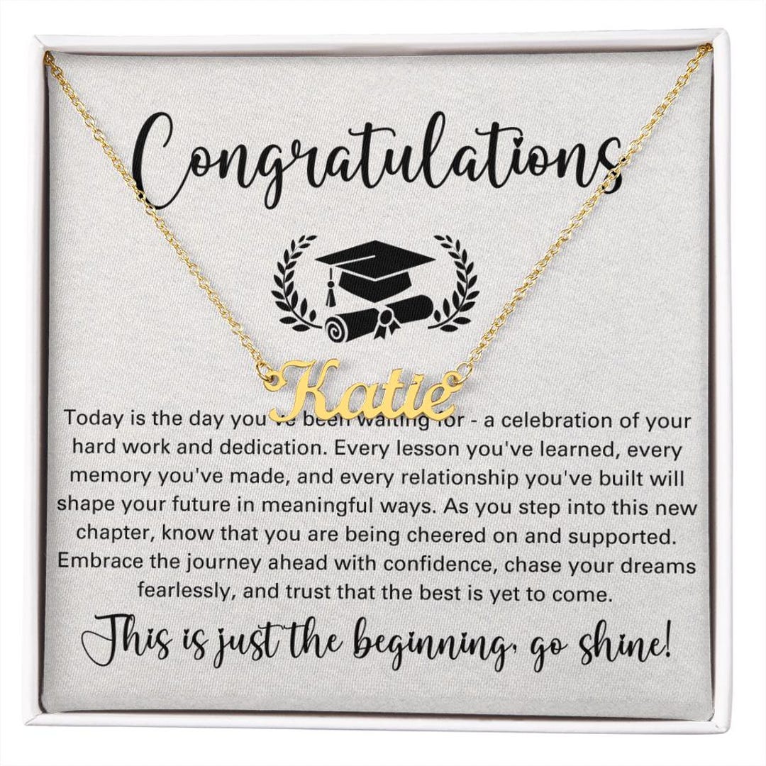 Personalized Name Necklace, College Graduation Gift for Daughter ...