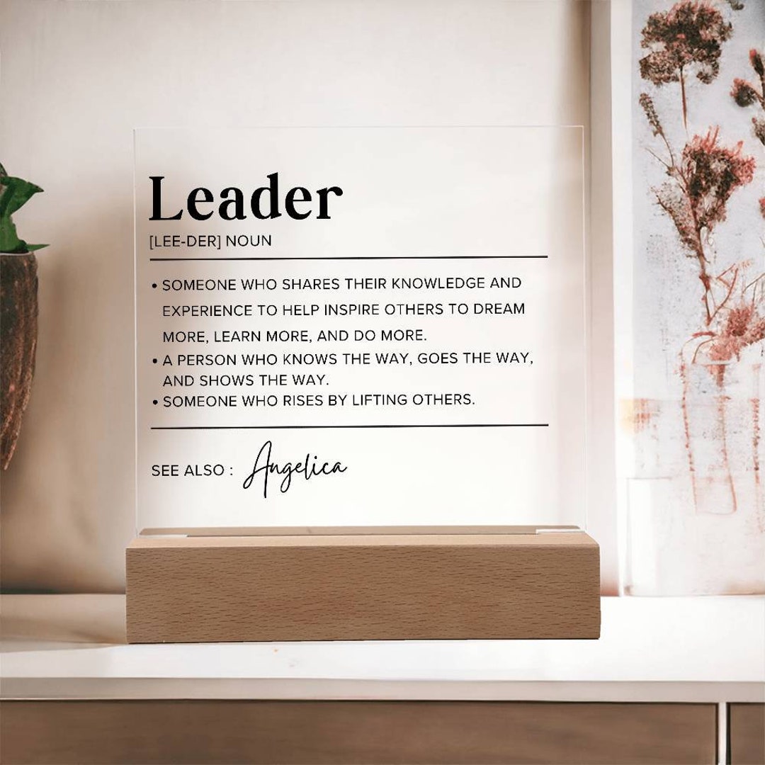 Leader Definition Plaque Gift, Team Leader Gift, Mentor Thank You Gift ... Leader Definition Plaque Gift, Team Leader Gift, Mentor Thank You Gift ...