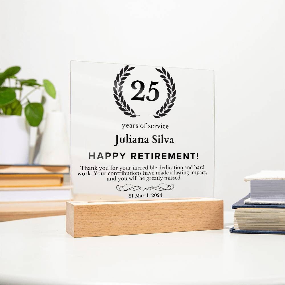 Personalized Retirement Gift, Retirement Acrylic Plaque, Retirement ...