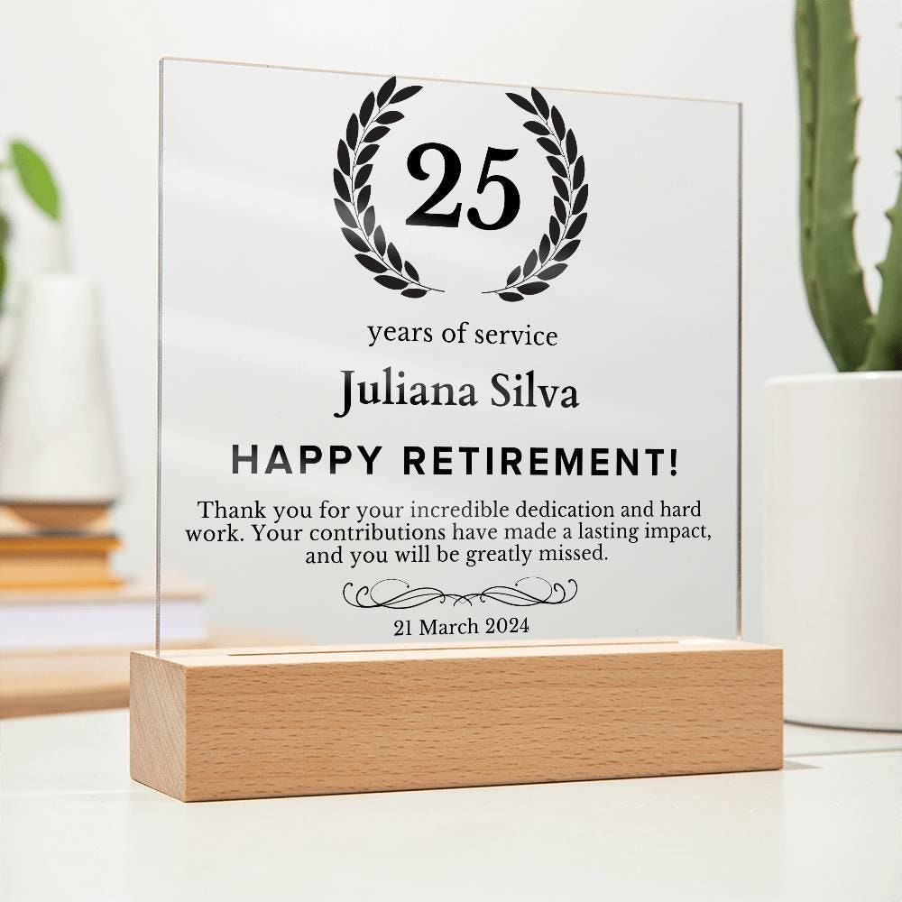 Personalized Retirement Gift, Retirement Acrylic Plaque, Retirement ...