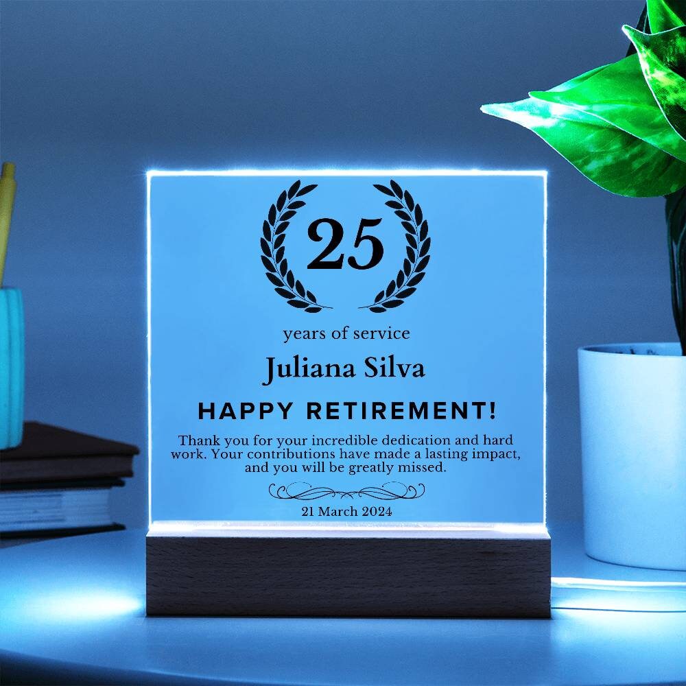 Personalized Retirement Gift, Retirement Acrylic Plaque, Retirement ...