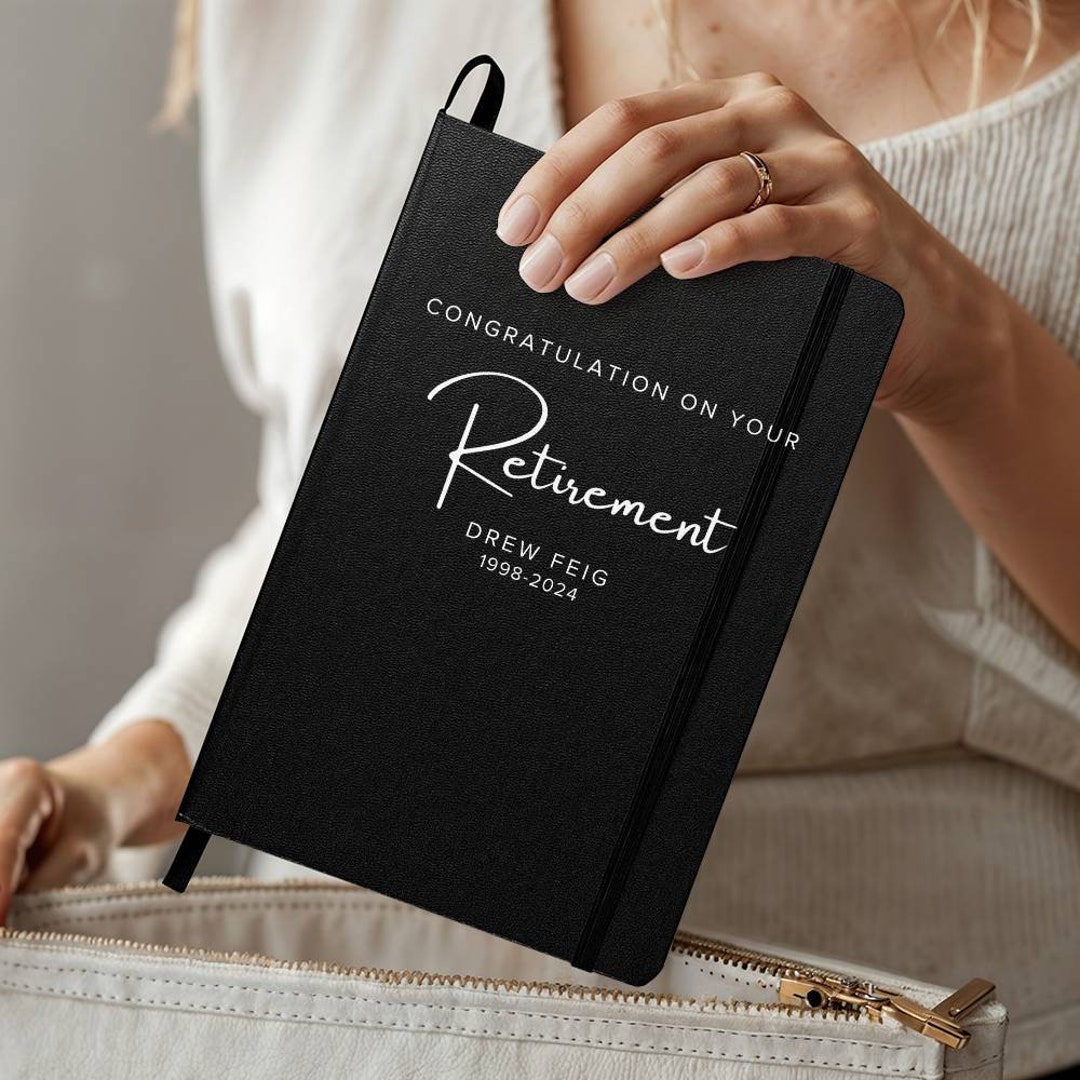 Personalized Retirement Gift, Retirement Hardcover Journal, Retirement ...